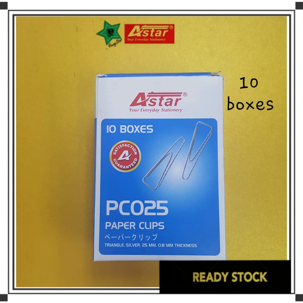 ASTAR PAPER CLIPS 25MM (10 BOXES) | Shopee Singapore