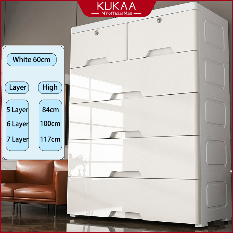 Plastic Almari Baju Drawer Cabinet With Lock Storage Cabinet Drawer ...