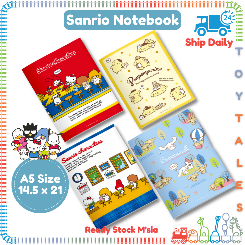ToyTales SANRIO STATIONERY NOTEBOOK A5 Buku Nota Cute Notepad ...