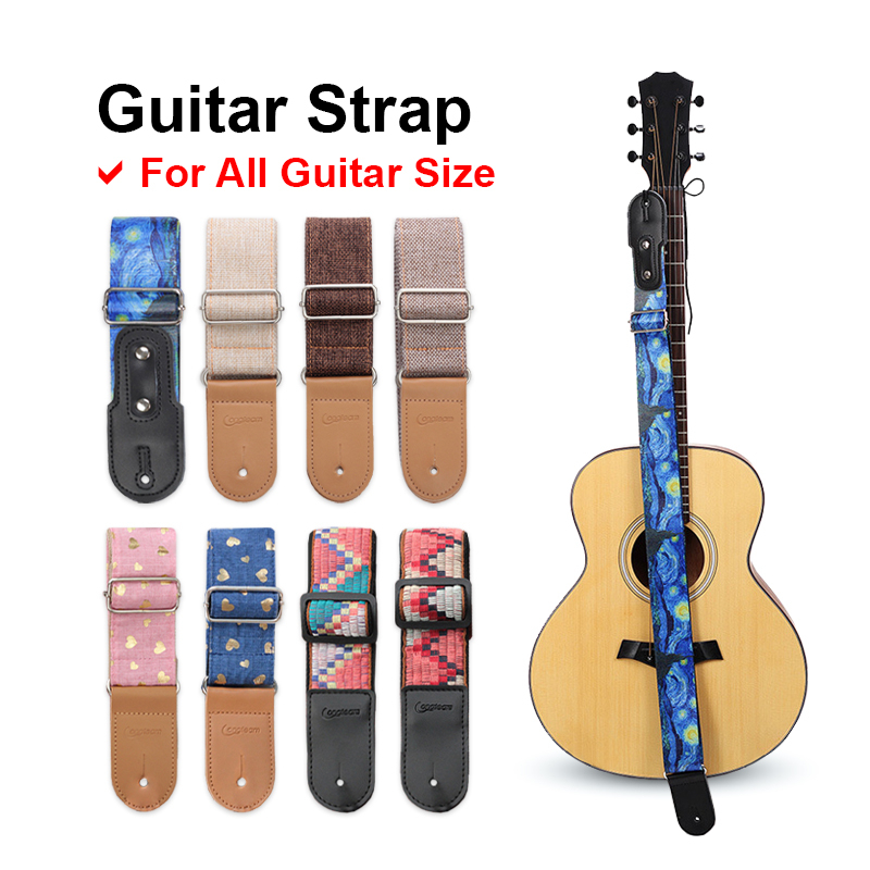 Guitar Strap Adjustable Shoulder for Acoustic Electric Bass Guitar ...