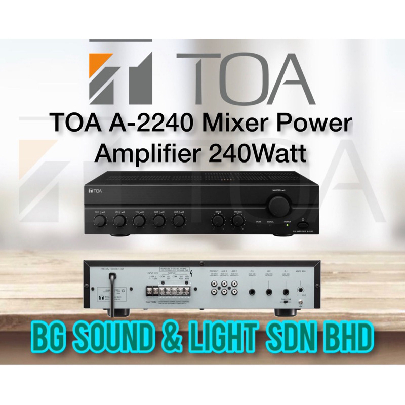 TOA A-2240 240Watt Mixer Power Amplifier H Version (A2240 / A2240H) | Shopee Singapore