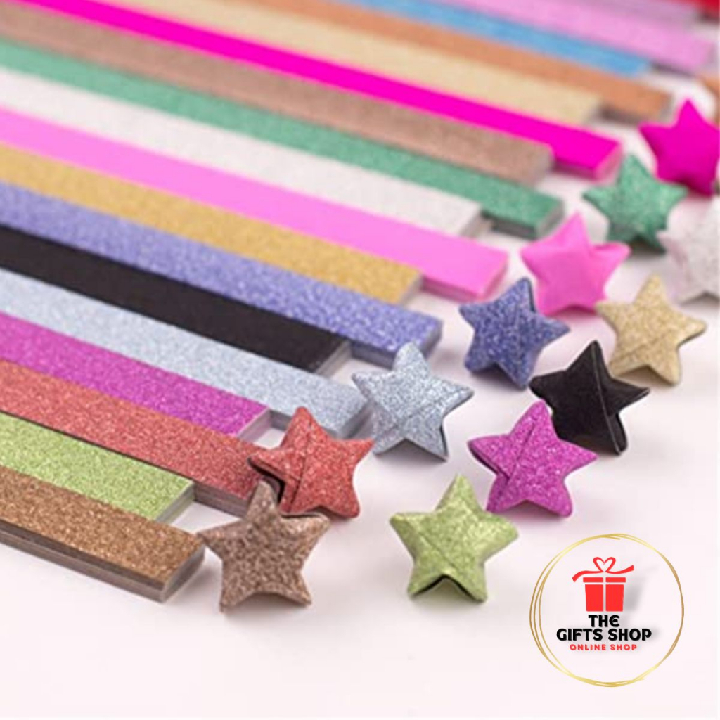 20 SHEETS / BAG Gradient Color Flash Diamond Bright Lucky Star Origami ...