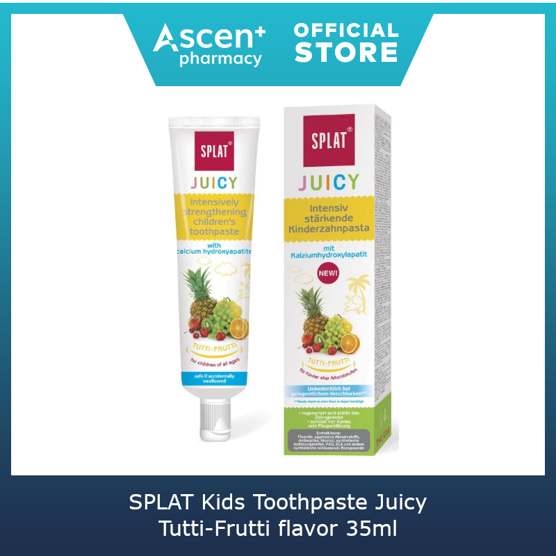 SPLAT Kids Toothpaste Juicy Tutti-Frutti flavor [35ml] | Shopee Singapore