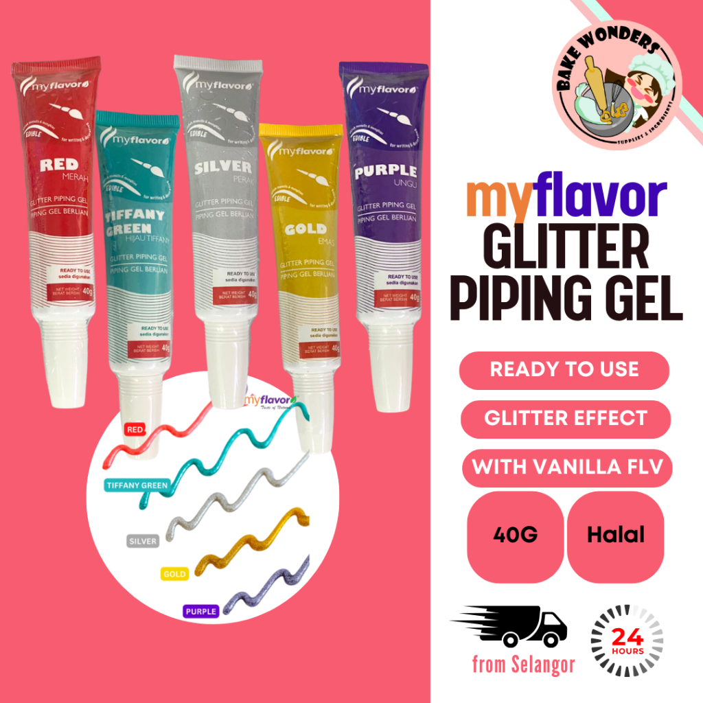 myFlavor Glitter Piping Gel/my flavor piping gel for writing and ...