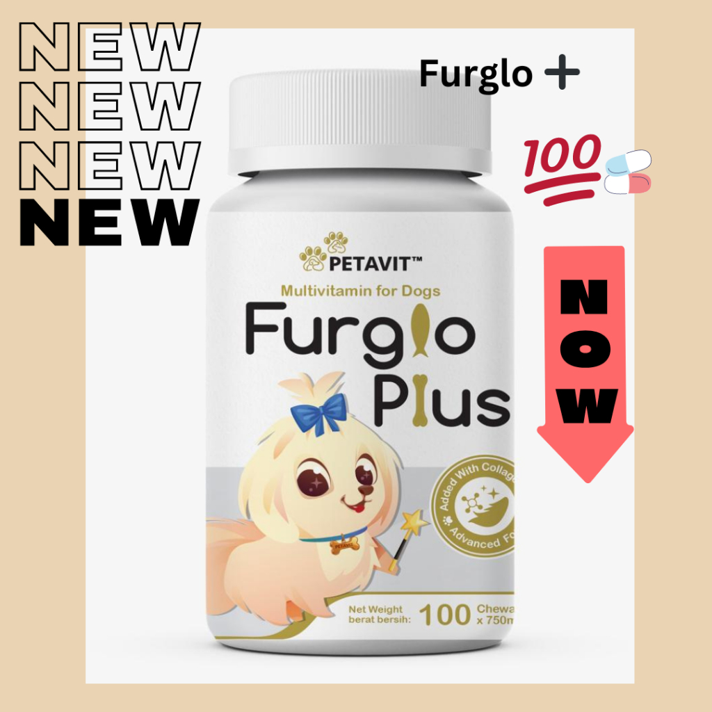 Petavit FurGlo PLUS 100 Tablets Enhanced Formulation with 14 Types Vitamin & Collagen, Multiple ...