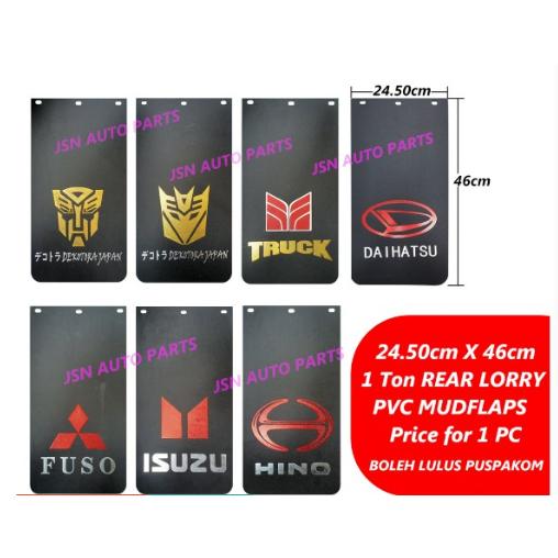 PVC MUDFLAPS HINO ISUZU FUSO TRUCK TRANSFORMER AUTOBOT DECEPTICON ...