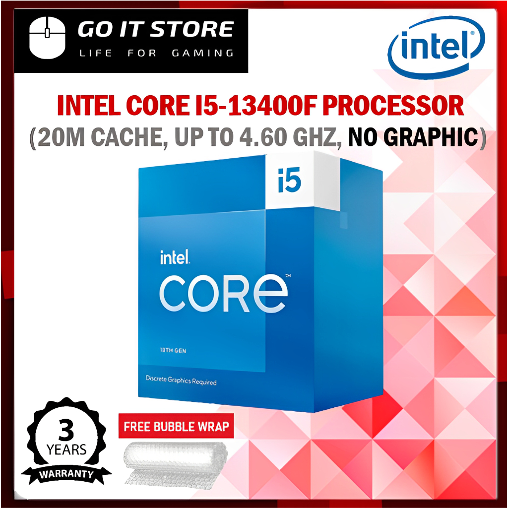 Intel Core I5-13400 / I5-13400F (NO GRAPHIC) LGA1700 Processor (20MB ...