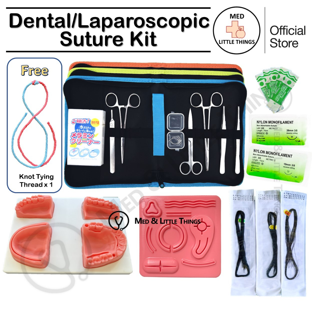 Dental and Laparoscopic Suture Practice Kit Set Dental Oral Gum Model ...