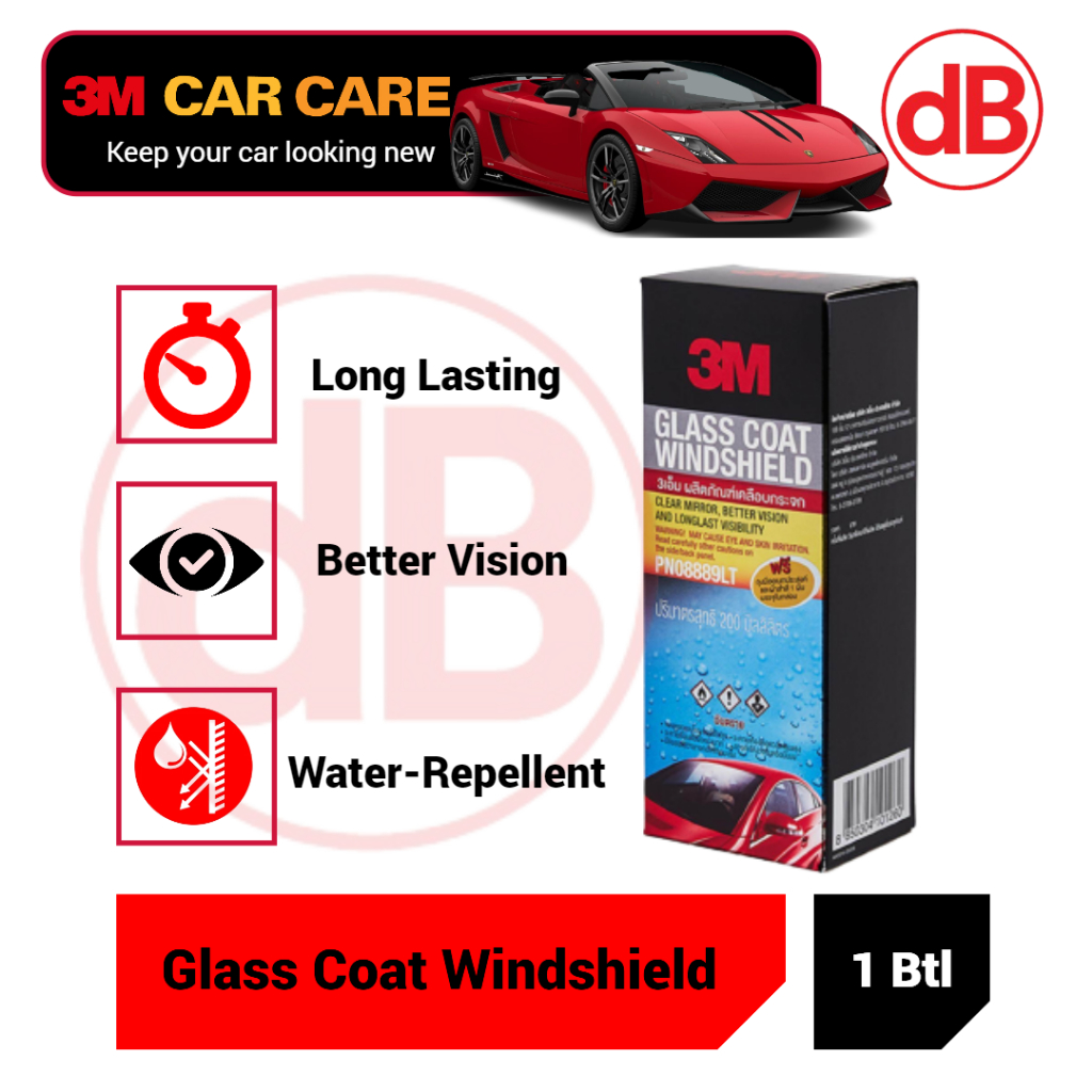 3M Glass Coat Windshield PN08889LT (200ml) (Car Care) | Shopee Singapore