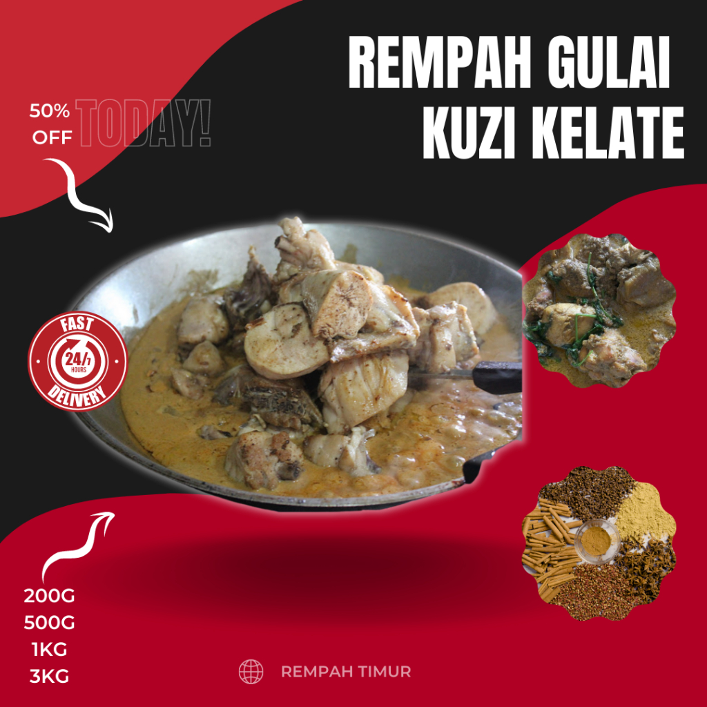 Kelantan KUZI GULAI SPICE (200G/500G/1KG) /KUZI/KUZI CHICKEN AND MEAT ...