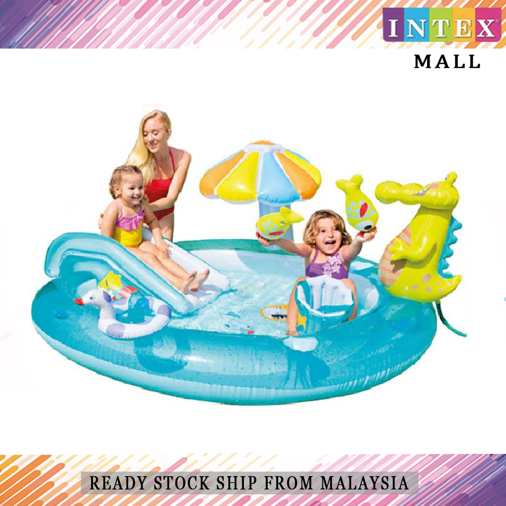 INTEX Alligator Play Center Inflatable Children Swimming Pool Water ...