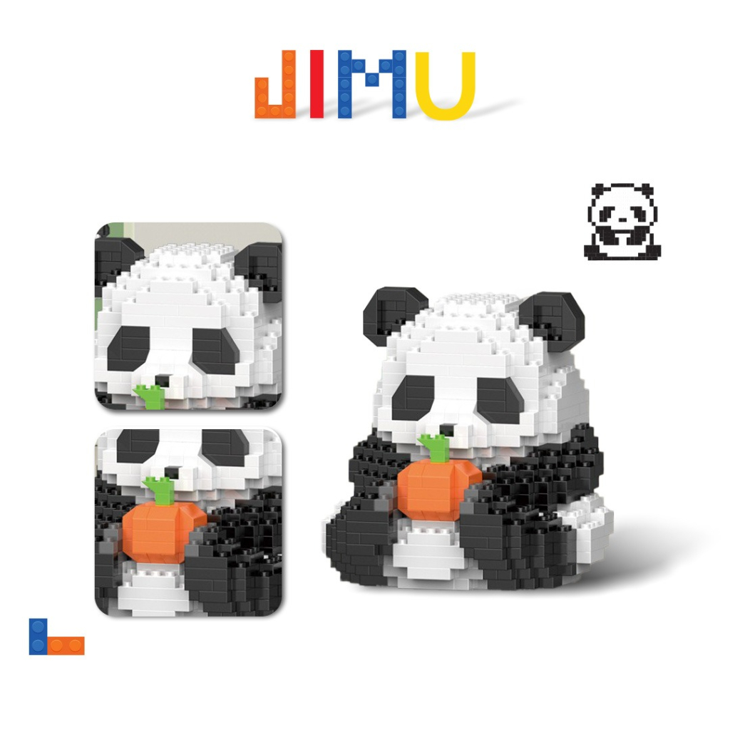 JIMU Panda Block Series W1105 Mini Cute Huahua Pumpkin Building Block ...