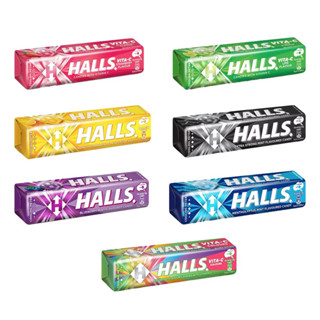 Halls Candy 20 sticks (1 Box) - Mentholyplus Mint/Extra Strong/Vita-C Strawberry/Vita-C Lime ...