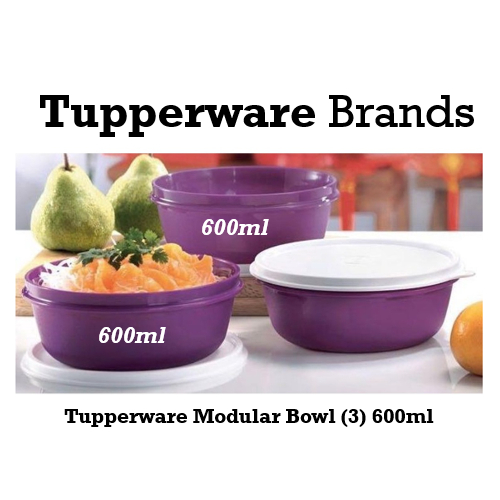 Tupperware Modular Bowl 600ml (3pcs) | Shopee Singapore