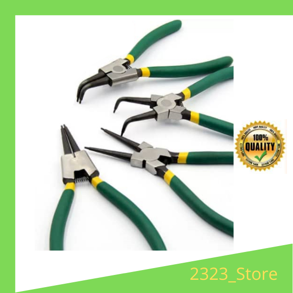 7" Inch Circlip Clip Plier Straight Bent Internal External Needle Snap ...