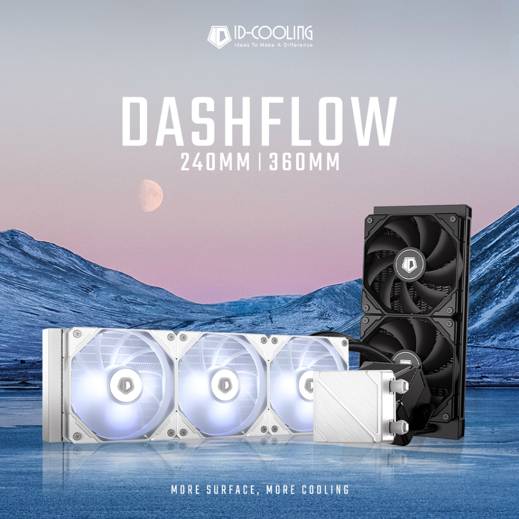 ID-COOLING DASHFLOW (240/360) BASIC AIO Liquid CPU Cooler [BLACK/WHITE] | Shopee Singapore