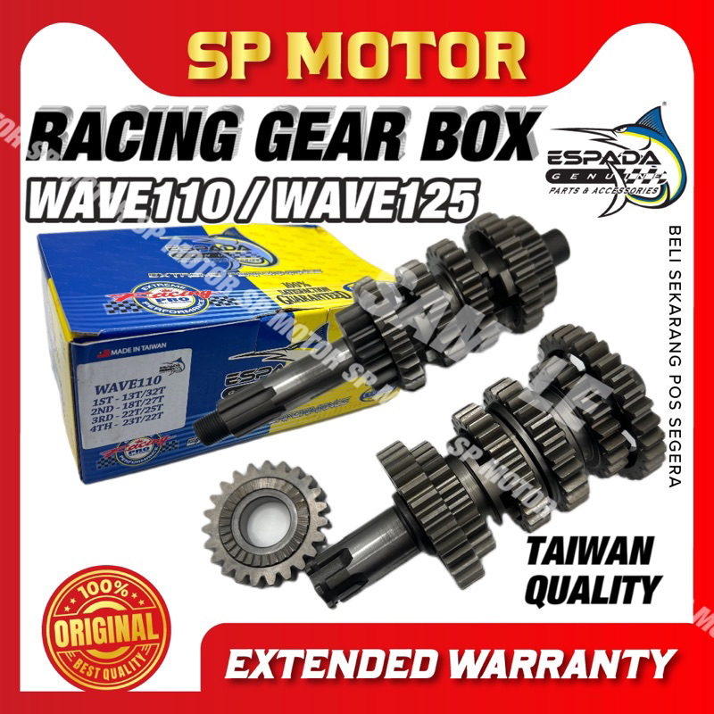 GEAR BOX SET RACING HONDA EX5 / DREAM / WAVE125 / WAVE110 ESPADA ( MADE IN TAIWAN ) | Shopee ...