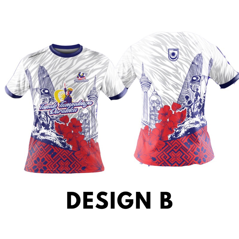 MERDEKA FULL SUBLIMATION JERSEY | DESIGN B | Shopee Singapore