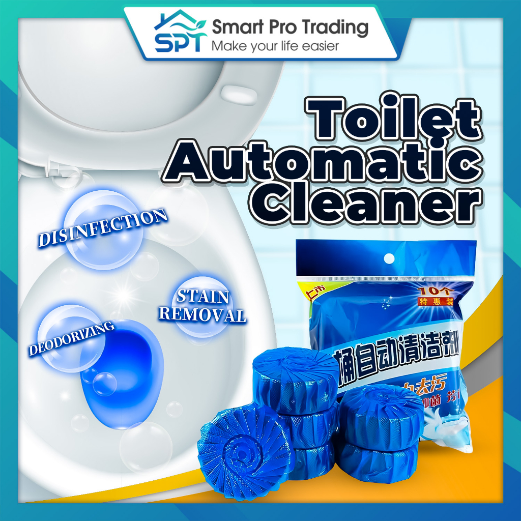 (10 Piece 1 Pack) Magic Auto Toilet Bowl Cleaner Blue Bubble Flush ...