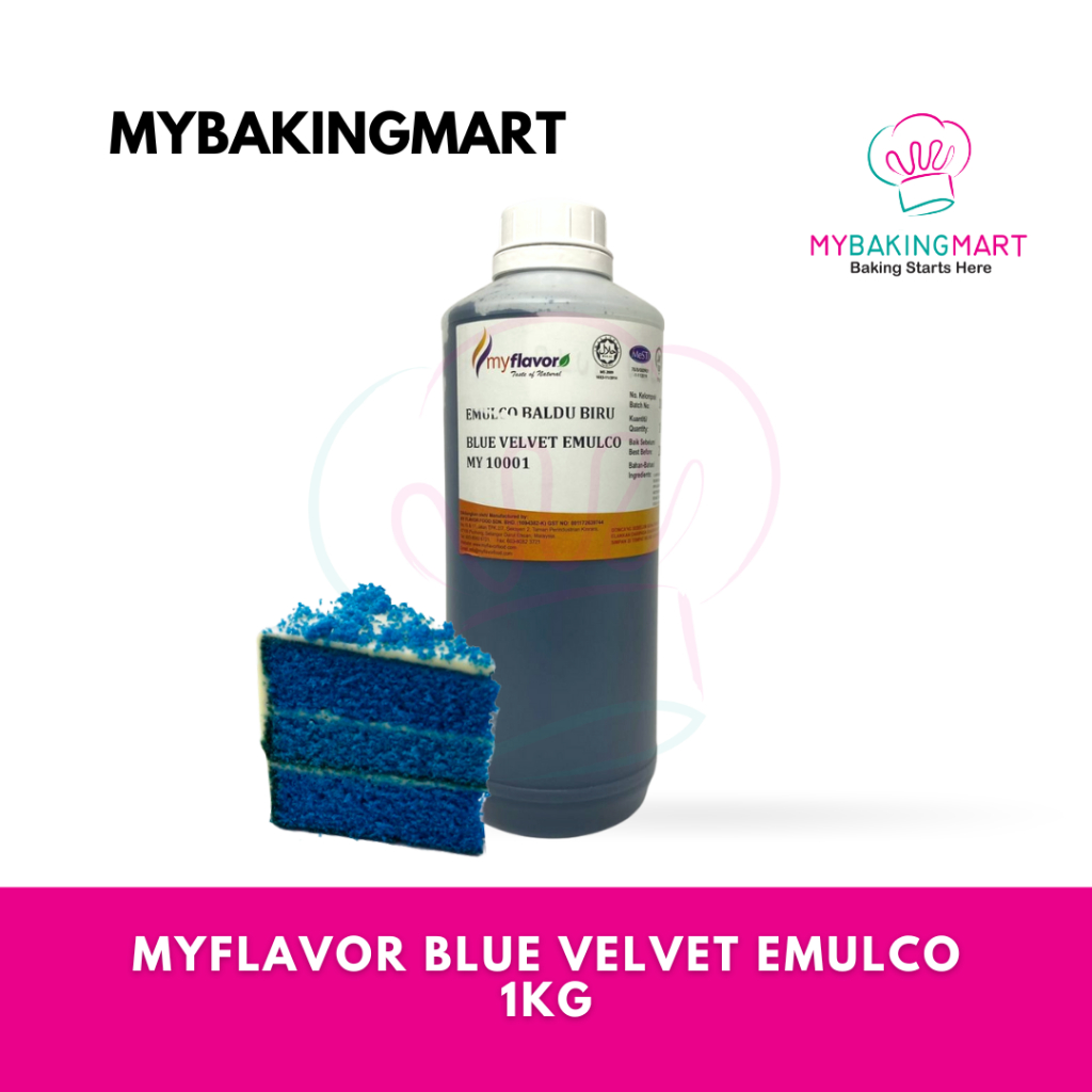 Mybakingmart | Myflavor Blue Velvet Emulco 1kg Perasa Pewarna Makanan ...