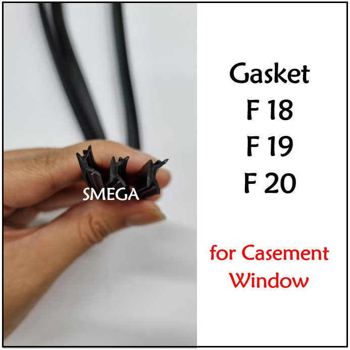 SMEGA F18, F19, F20 (Meter)CASEMENT WINDOW RUBBER/ GASKET/ GETAH BLACK ...