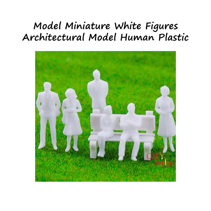 Model Miniature White Figures Architectural Model Human Plastic 1:25/30 ...