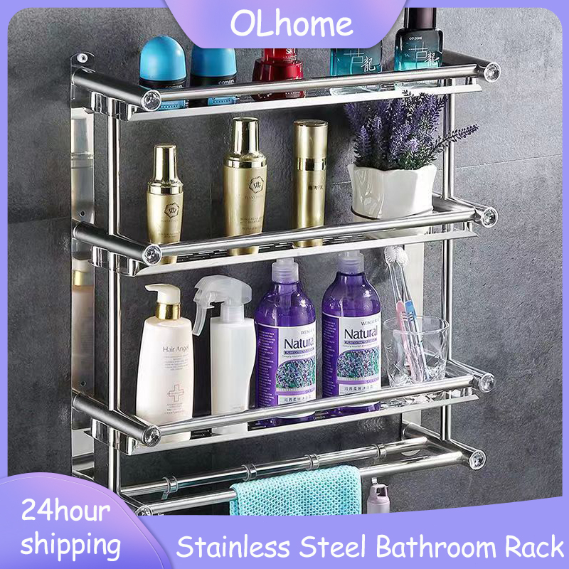 New Shop Bathroom Rack Stainless Steel Toilet Rack Rak Bilik Mandi Rak ...