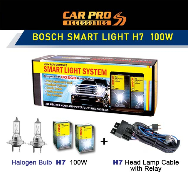 Smart Light Wire Kit Car H1 H7 Head Light BOSCH Bulb Harness Wiring Kit ...