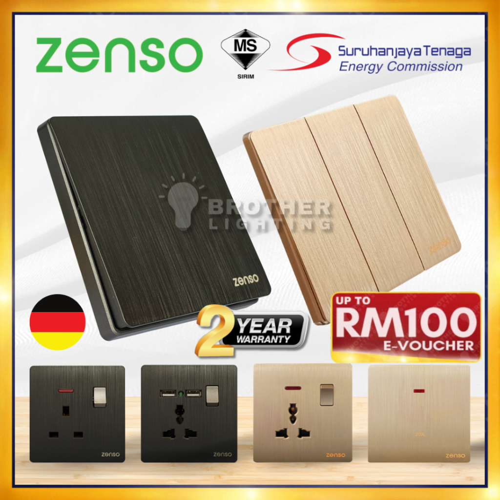 [SIRIM] Zenso Grande Socket and Wall Switch Slim Modern Switches Design ...