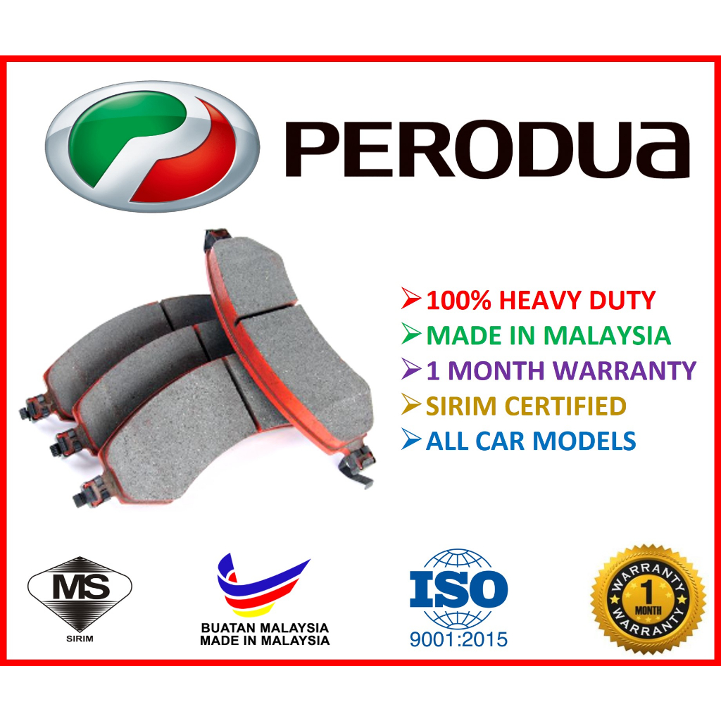 Brake PAD PERODUA KANCIL / KENARI / KELISA / VIVA / MYVI / AXIA / BEZZA ...