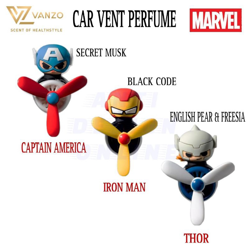 Vanzo Marvel Series Car Vent Perfume (4g×2pcs) | Shopee Singapore