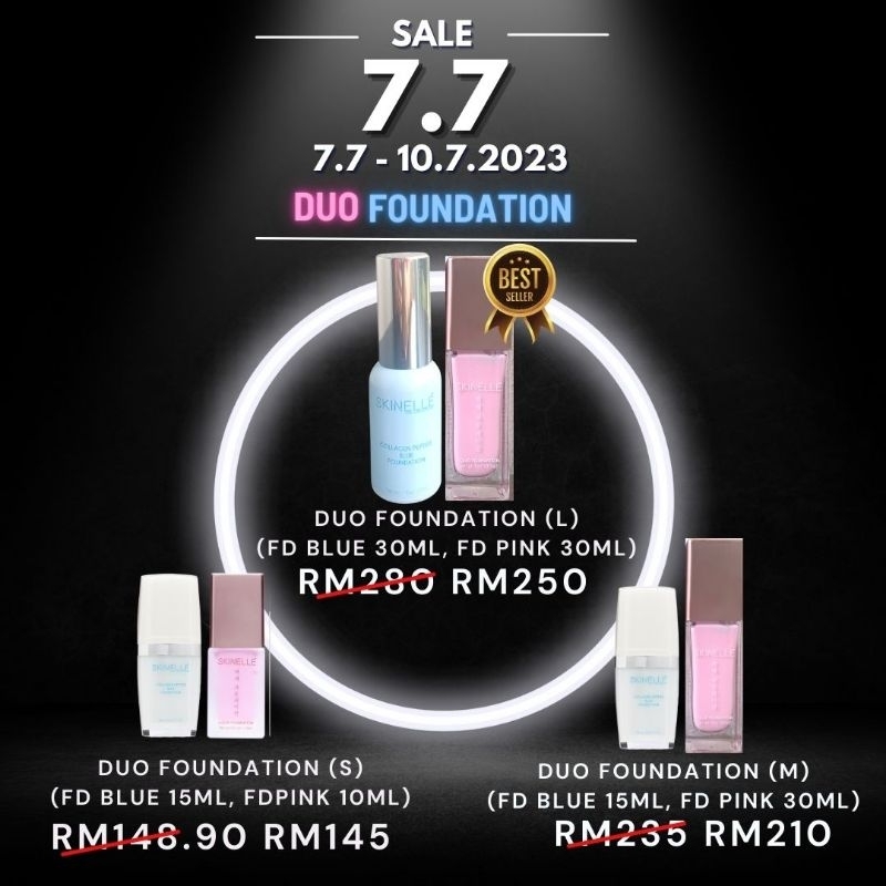 COMBO FOUNDATION BLUE + PINK SKINELLE(Best Foundation ikut darah ...