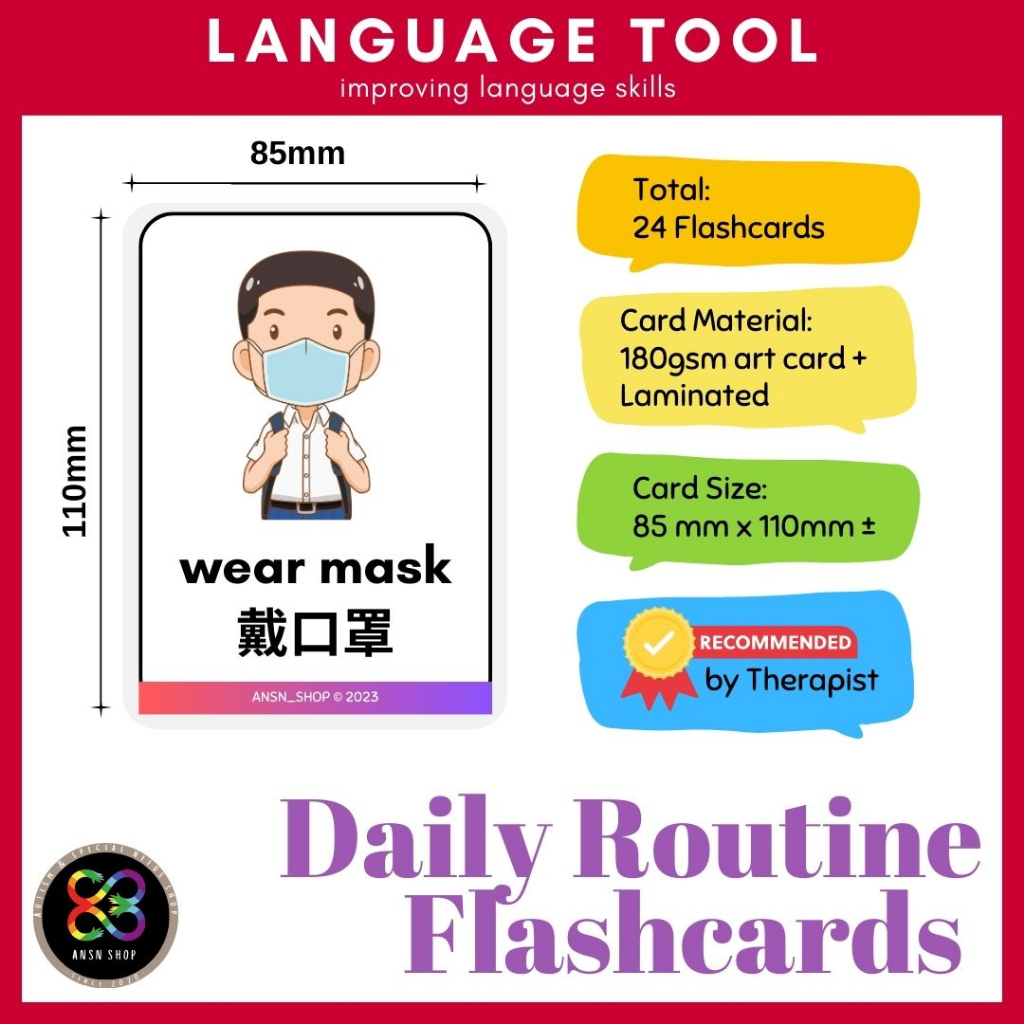 Daily Routine Flashcards / Customize / Harian Kad / Speech Therapy ...