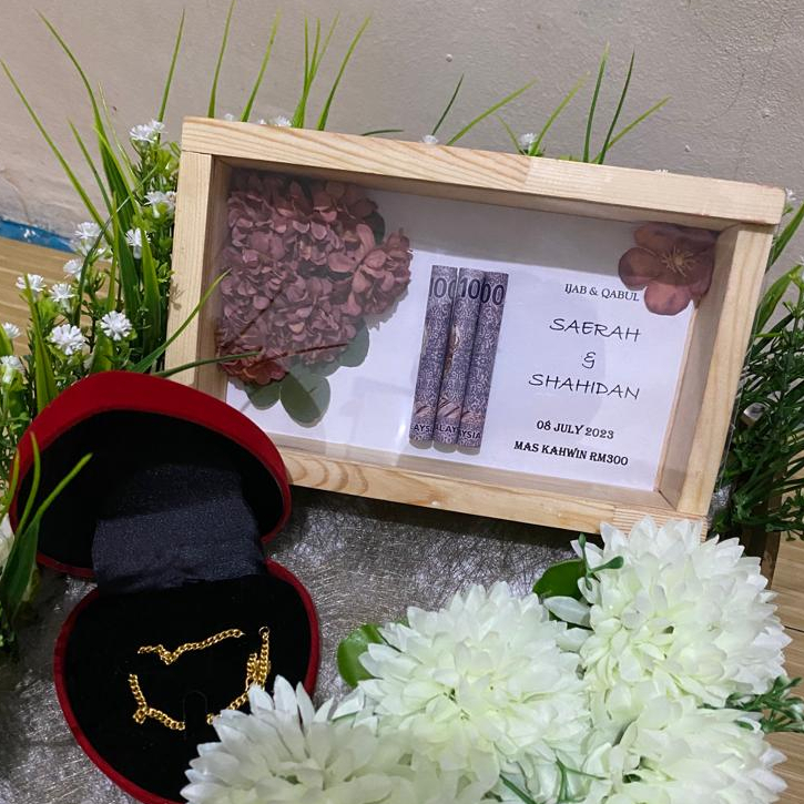 Frame Duit Hantaran Mas Kahwin in Rectangle c/w Acrylic Sheet kepingan ...