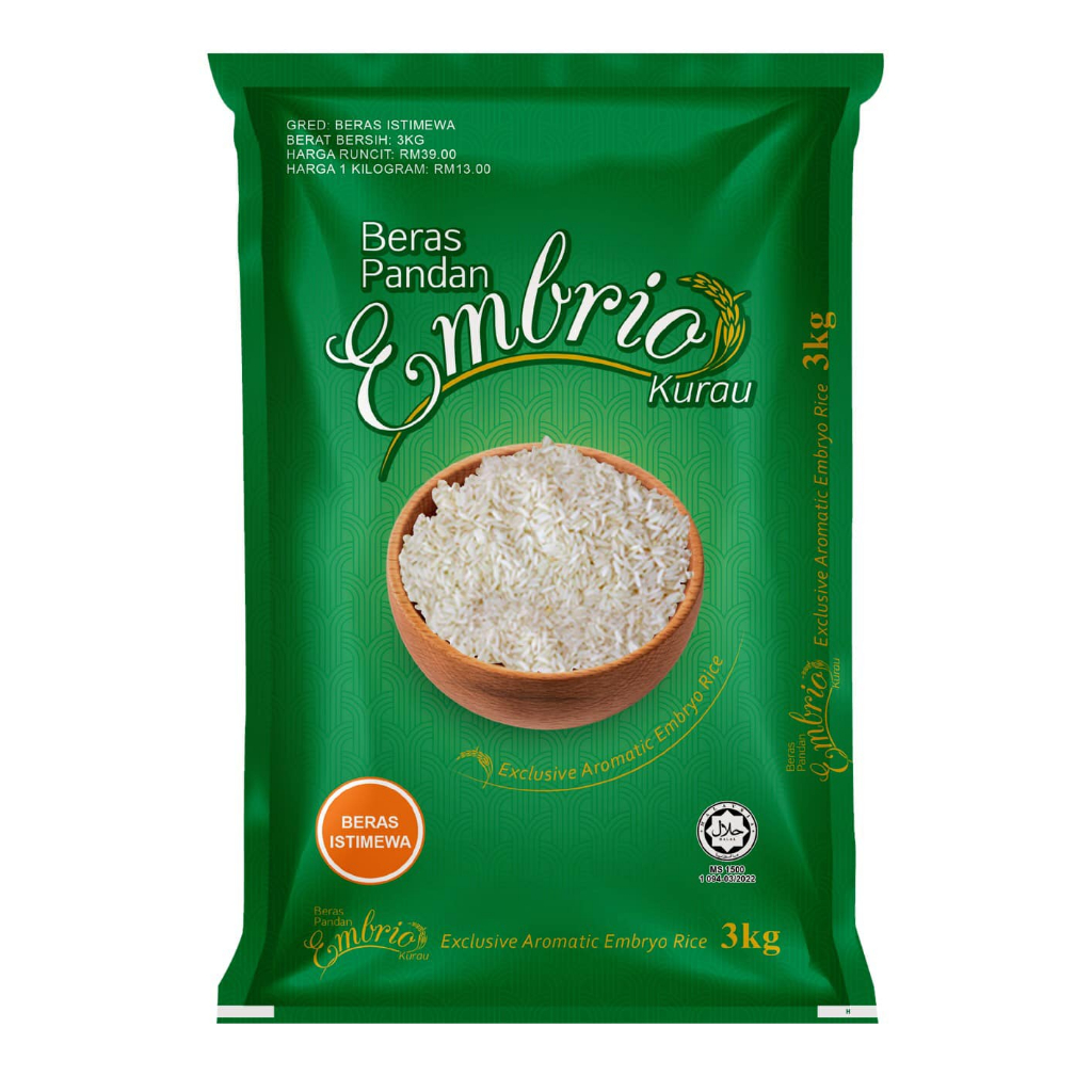 ING兰香米 Pandan Embrio Kurau Rice 3kg | Shopee Singapore