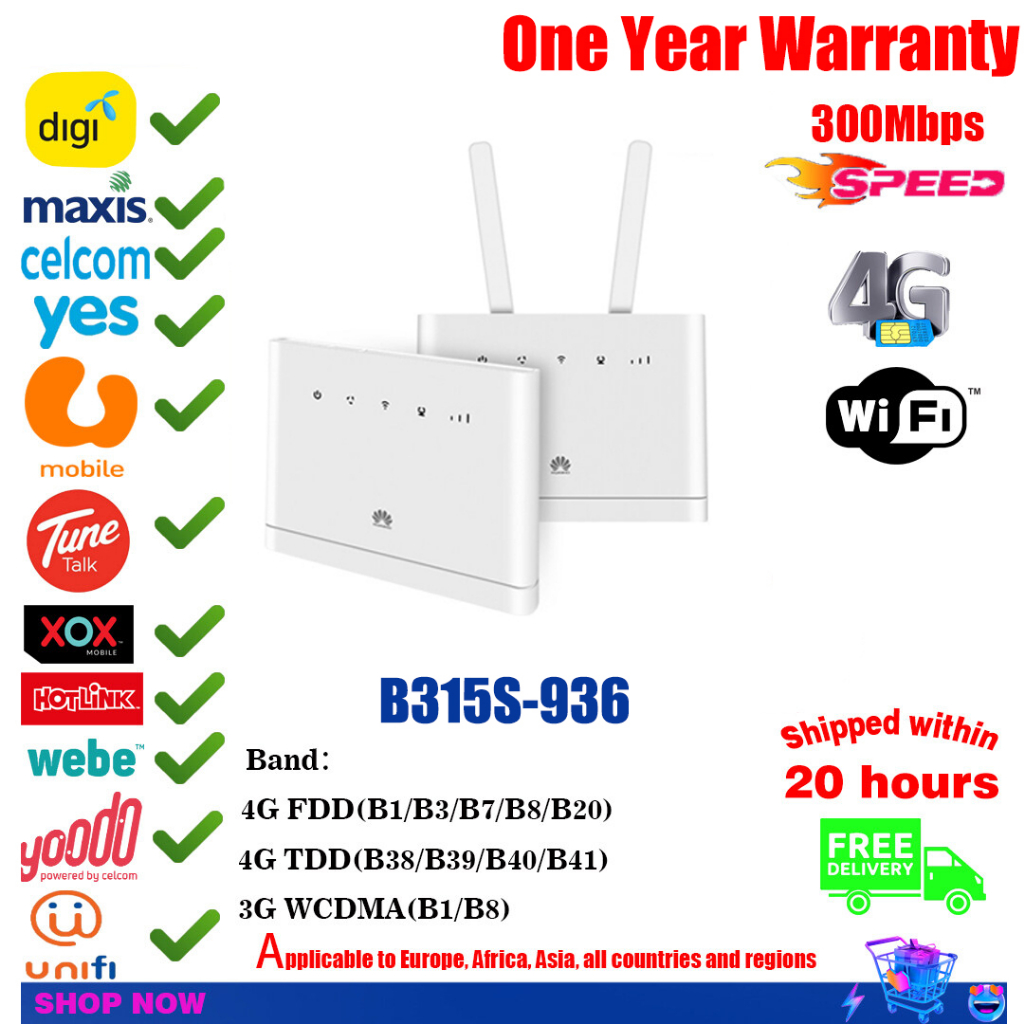 NEW Huawei Modem Modified B310-852 B315-936 Unlimited Hotspot Huawei B310 4G Router B315s-607 ...