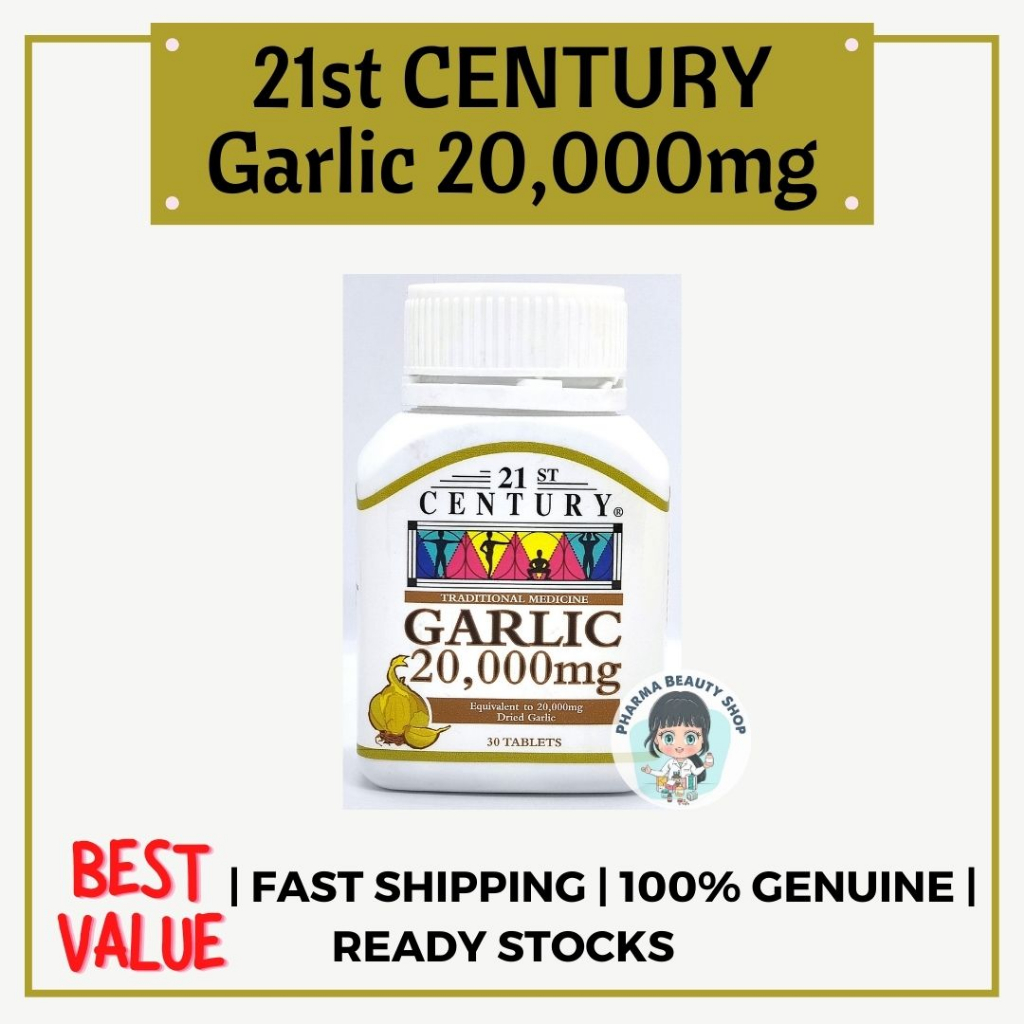 21st Century Garlic 20,000mg 30 tablets | Shopee Singapore