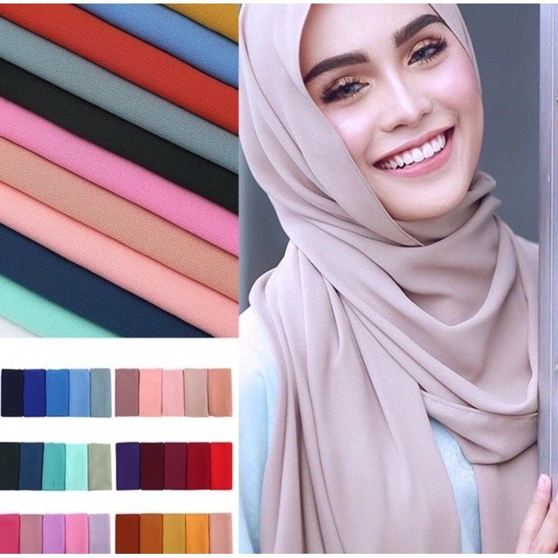 Every day basic shawl Chiffon for muslimah by URWA Exclusive (Hot Item ...