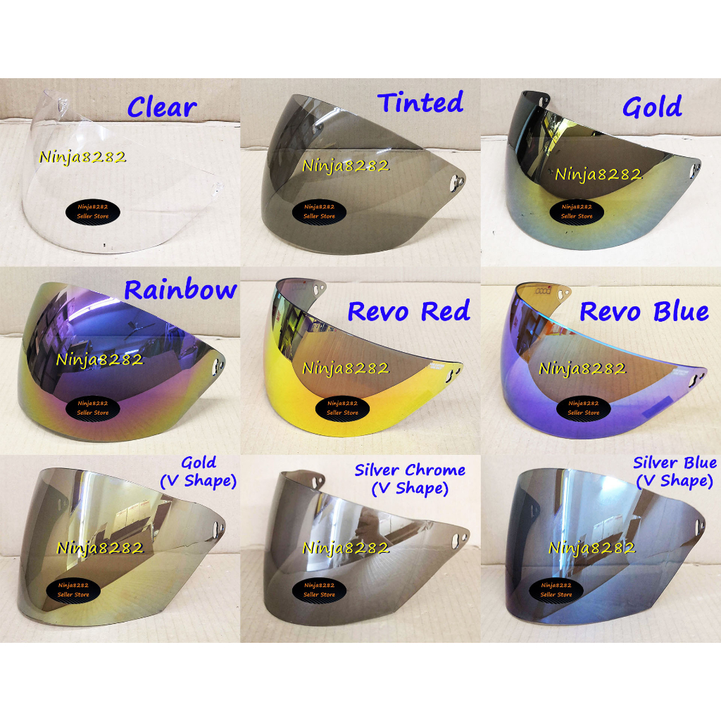Visor Cruiser ( Clear / Smoke / Raibow / Silver Blue / Chrome / Gold ...