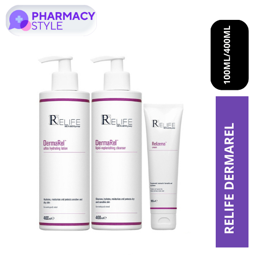RELIFE DermaRel Lipid-Replenishing Cleanser 400ML / Ultra Hydrating ...
