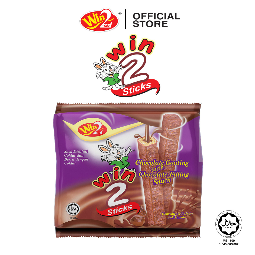 Win Win - WIN 2 Sticks Choco Coatings With Choco Filling Snacks (10g x ...