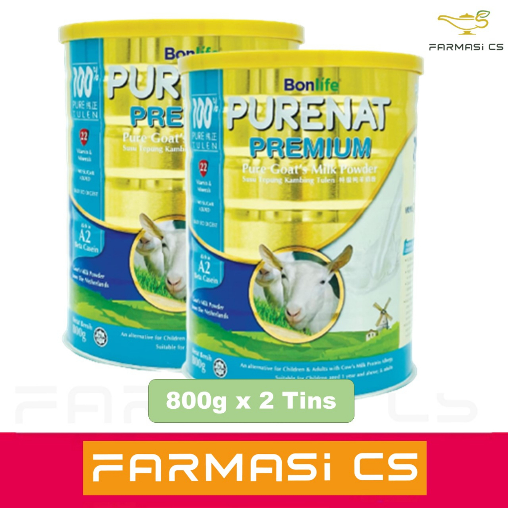 Bonlife Purenat Premium Pure Goat Milk Powder 800g x 2 (TWIN) EXP:05/ ...