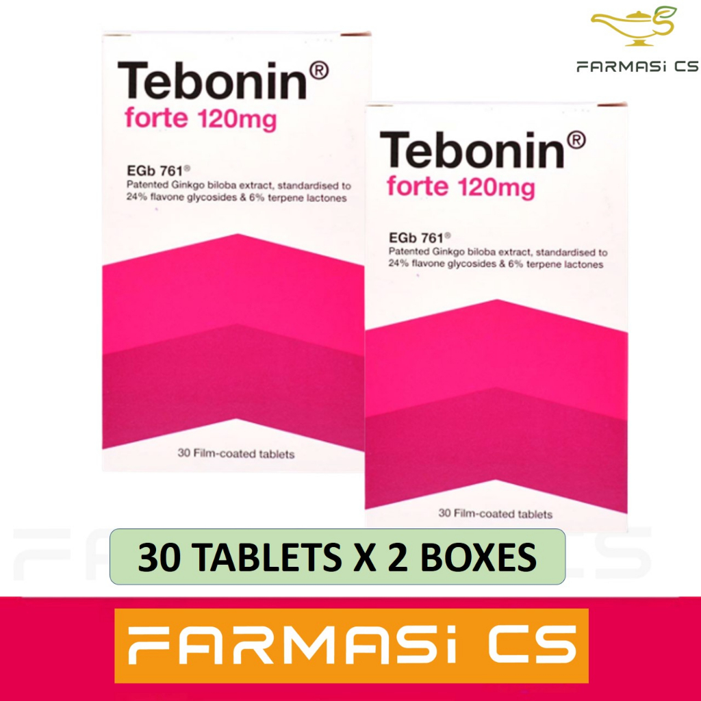 Tebonin forte 120mg 30 tablets x 2 Boxes (TWIN) EXP:05/2028 [ FARMASI ...