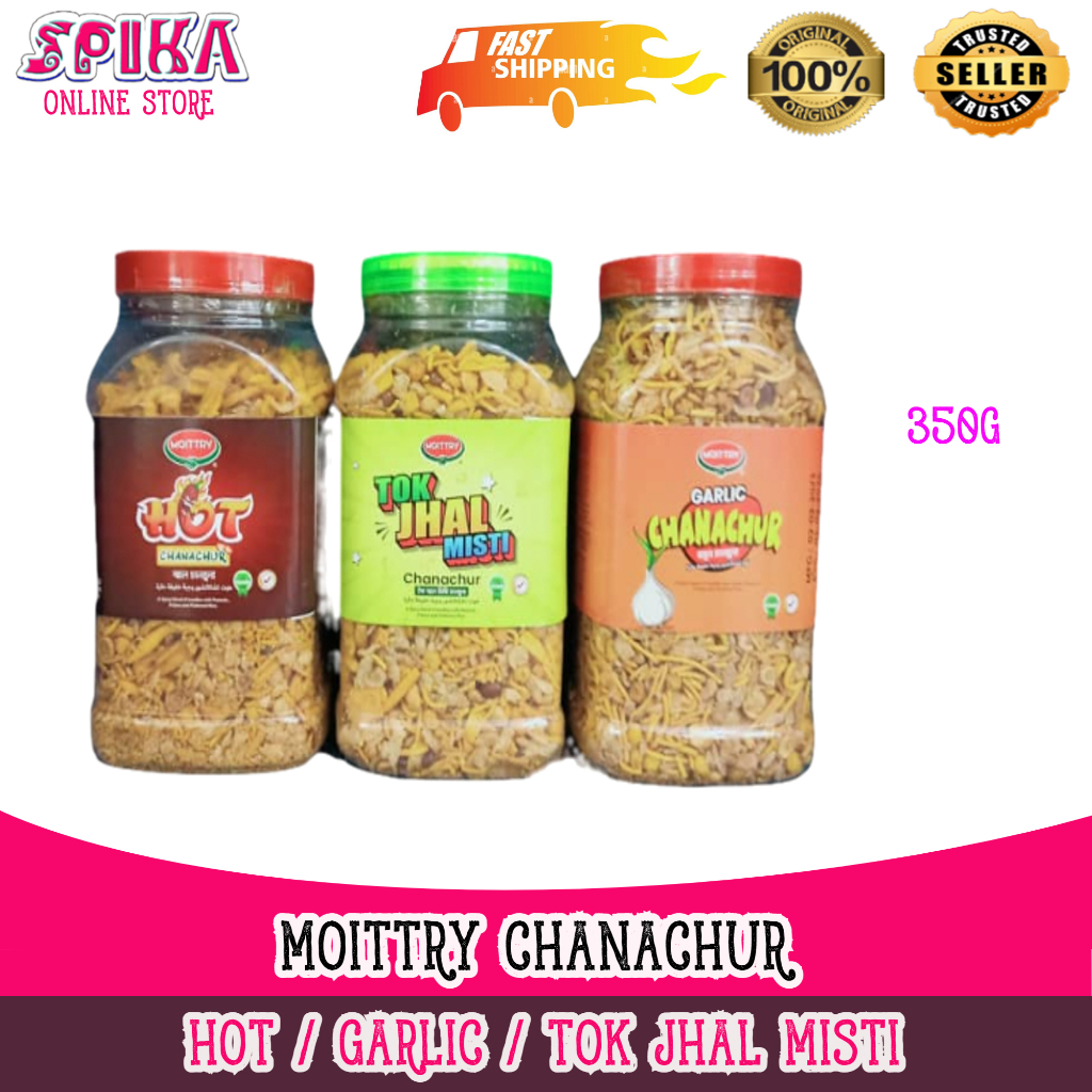 MOITTRY CHANACHUR WITH HOT , GARLIC & TOK JHAL MISTI FLAVOUR 350GM ...