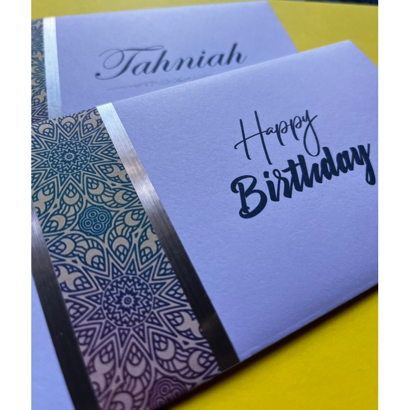 [10 PCS TAHNIAH & HAPPY BIRTHDAY WITH SILVER STRIP HANDMADE ENVELOPE ...