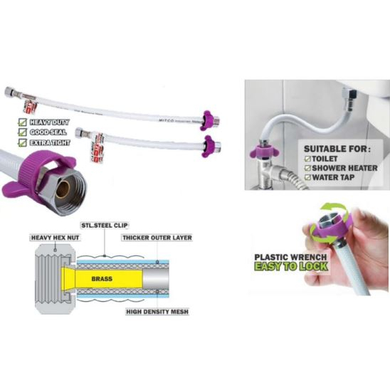 PVC Flexible Connection Pipe Hose Sanitary Fitting/ High Pressure ...