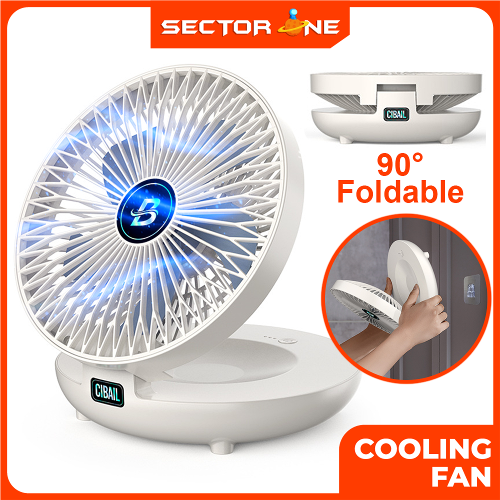 [SHIP 24HR] Rechargeable Fan Mini Fan Wall Mounting Fan Folding Fan ...