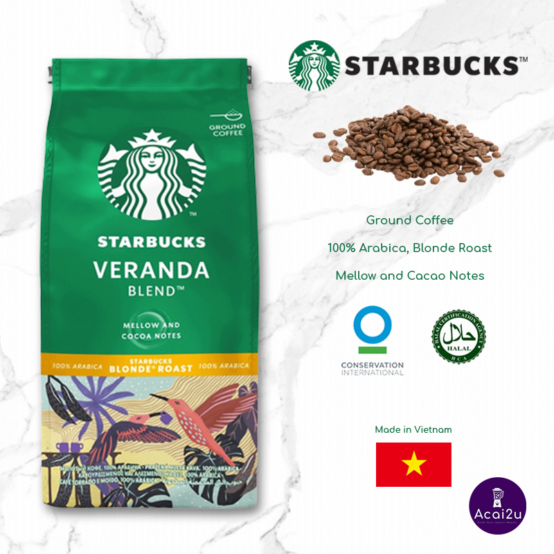Starbucks Veranda Blend Blonde Roast Ground Coffee, 200g, 100% Arabica ...