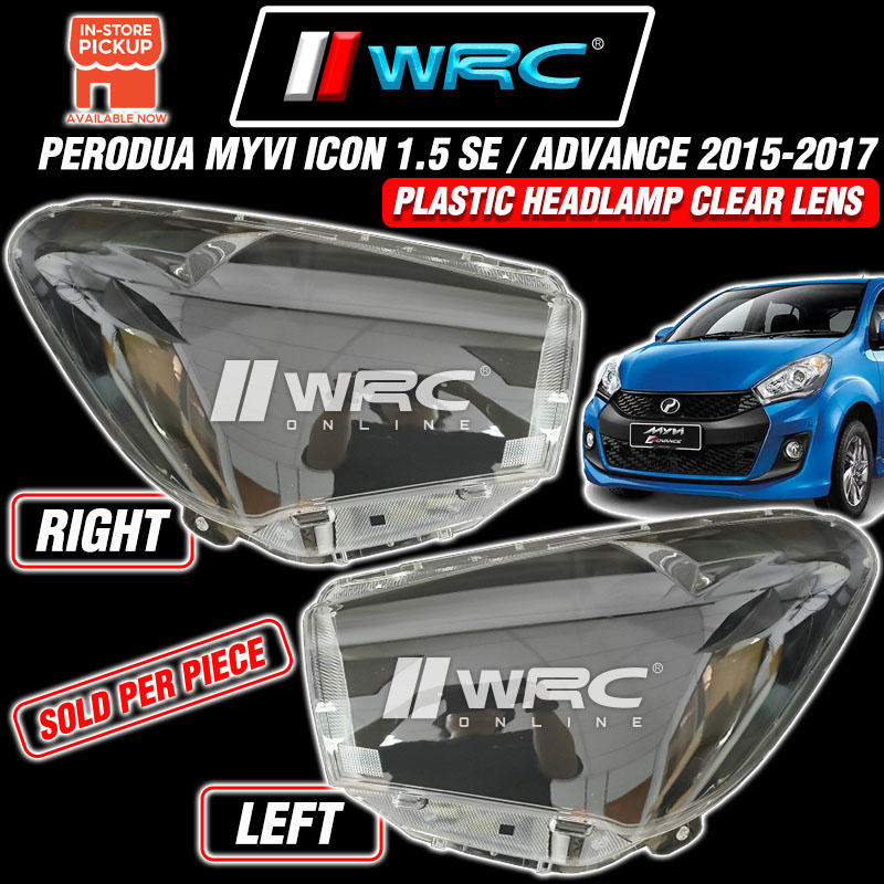 Perodua Myvi Icon 1.5 SE / Advance 2015 - 2017 Plastic Headlamp Clear ...