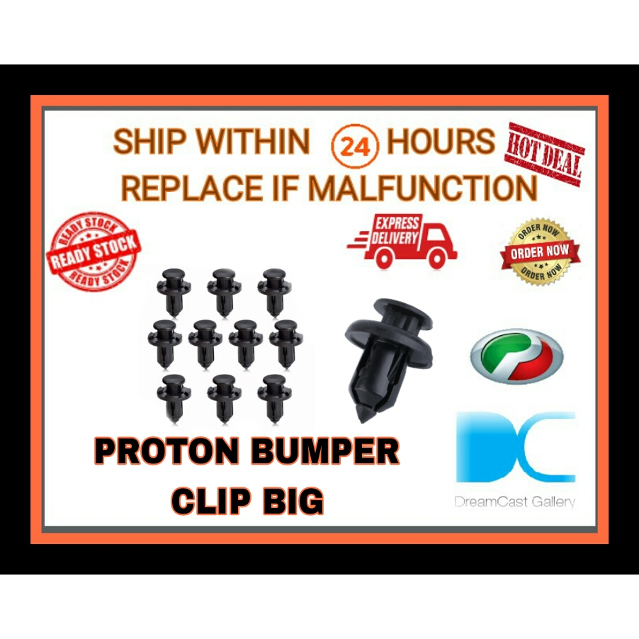 10PCS Bumper Clip (BIG) for PROTON WAJA GEN2 PERSONA / PERODUA MYVI ...